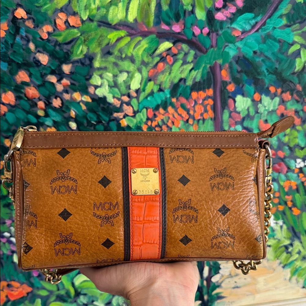 Mcm Vintage Visetos Monogram Shoulder Bag - Gem